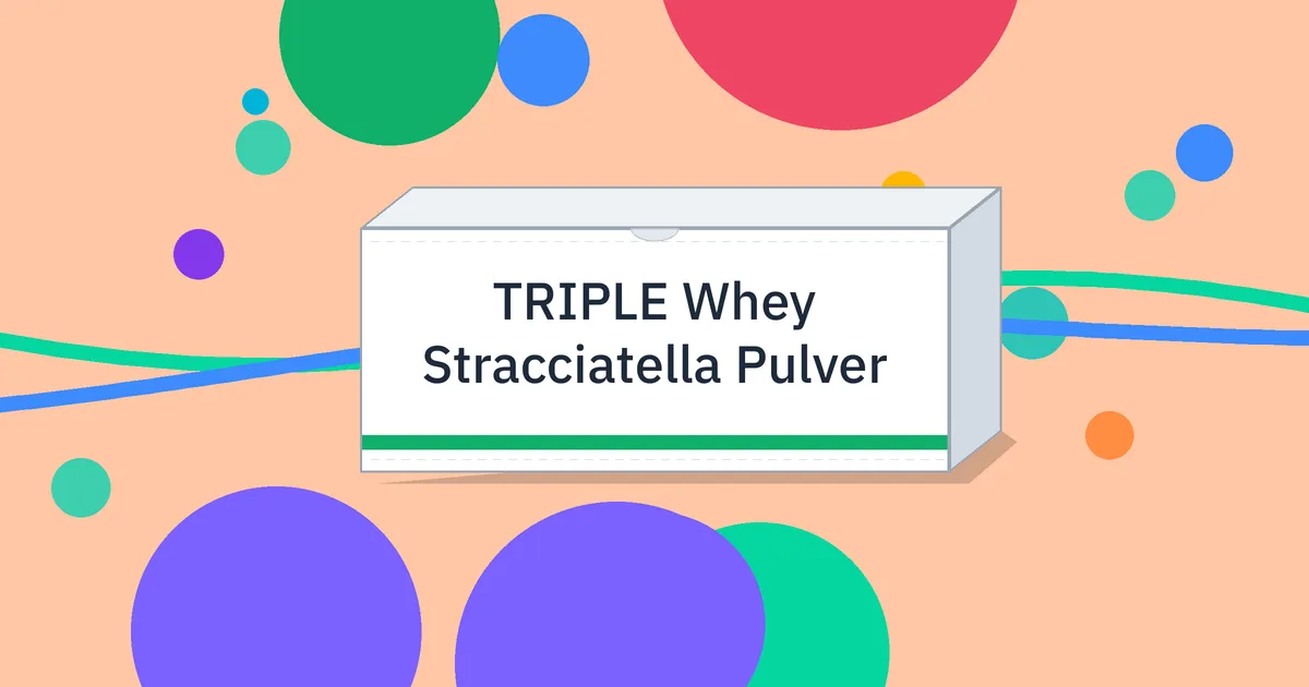 Symbolbild: Packung mit der Aufschrift TRIPLE Whey Stracciatella Pulver (PZN 10534501) – Verfügbarkeit und Bezug in Apotheken in Frankfurt am Main