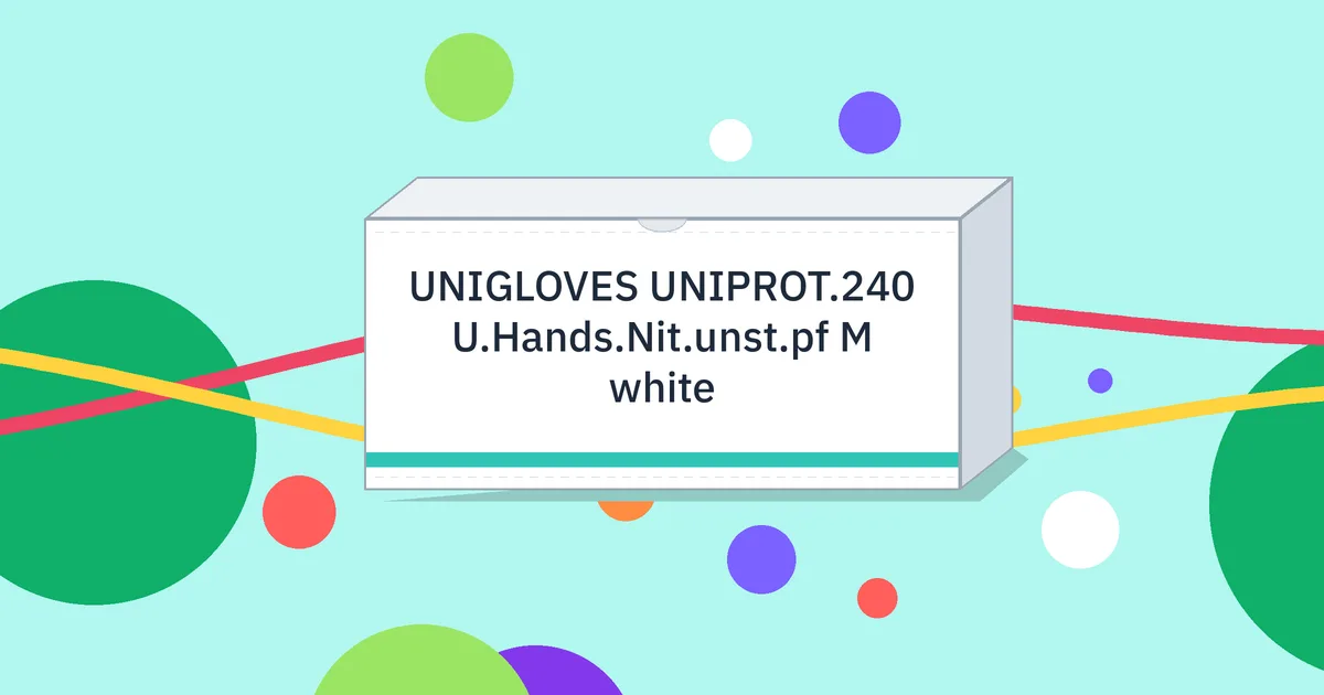 Symbolbild: Packung mit der Aufschrift UNIGLOVES UNIPROT.240 U.Hands.Nit.unst.pf M white (PZN 18101813) – Verfügbarkeit und Bezug in Apotheken in Frankfurt am Main