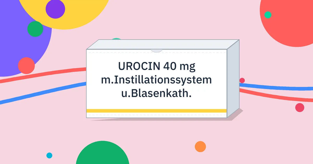 Symbolbild: Packung mit der Aufschrift UROCIN 40 mg m.Instillationssystem u.Blasenkath. (PZN 14290987) – Verfügbarkeit und Bezug in Apotheken in Frankfurt am Main