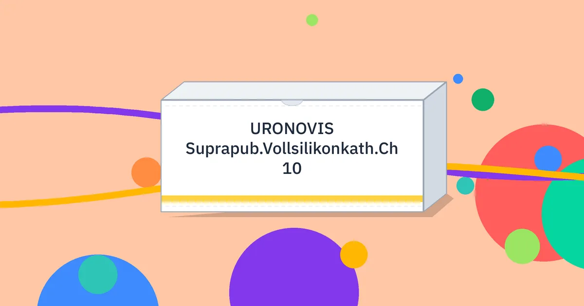 Symbolbild: Packung mit der Aufschrift URONOVIS Suprapub.Vollsilikonkath.Ch 10 (PZN 02352051) – Verfügbarkeit und Bezug in Apotheken in Frankfurt am Main