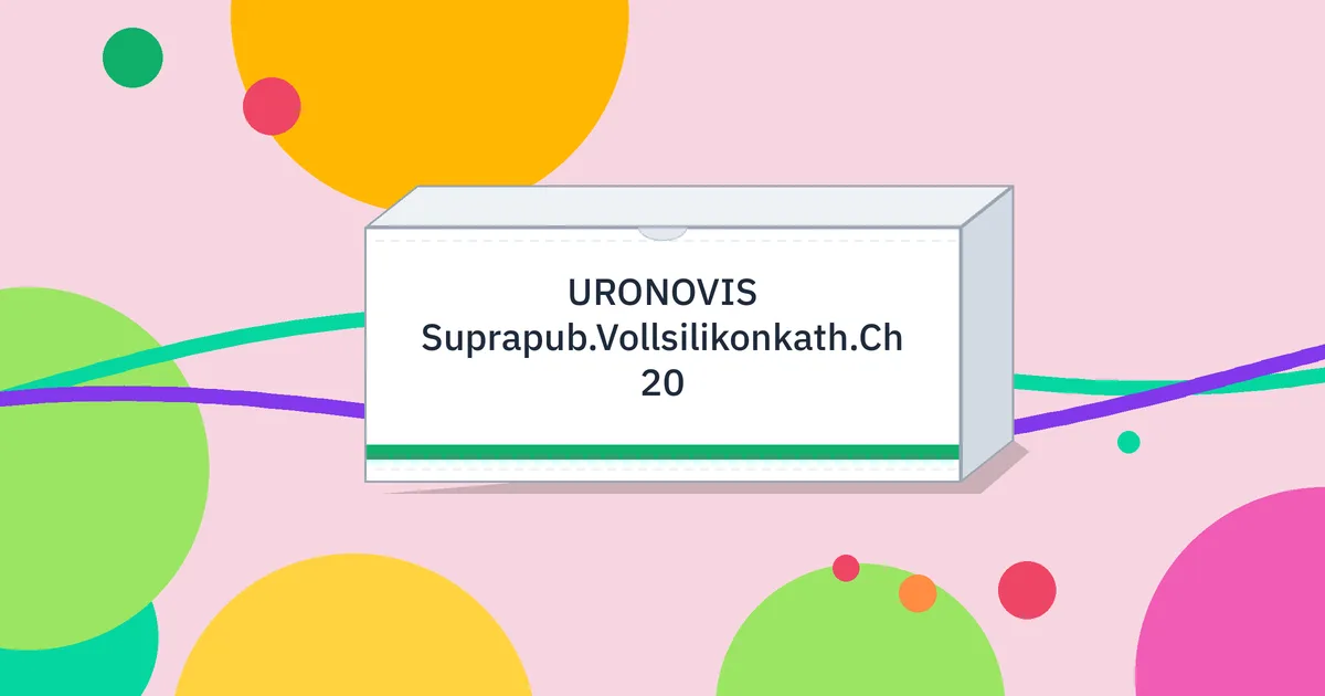 Symbolbild: Packung mit der Aufschrift URONOVIS Suprapub.Vollsilikonkath.Ch 20 (PZN 02352186) – Verfügbarkeit und Bezug in Apotheken in Frankfurt am Main