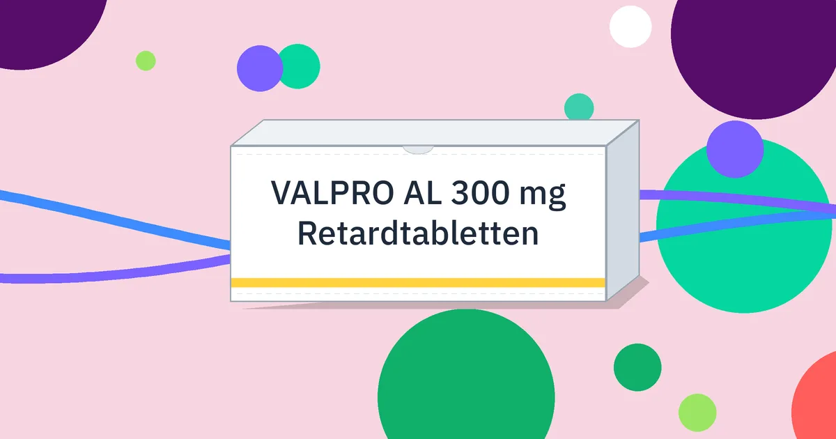 Symbolbild: Packung mit der Aufschrift VALPRO AL 300 mg Retardtabletten (PZN 01039091) – Verfügbarkeit und Bezug in Apotheken in Frankfurt am Main