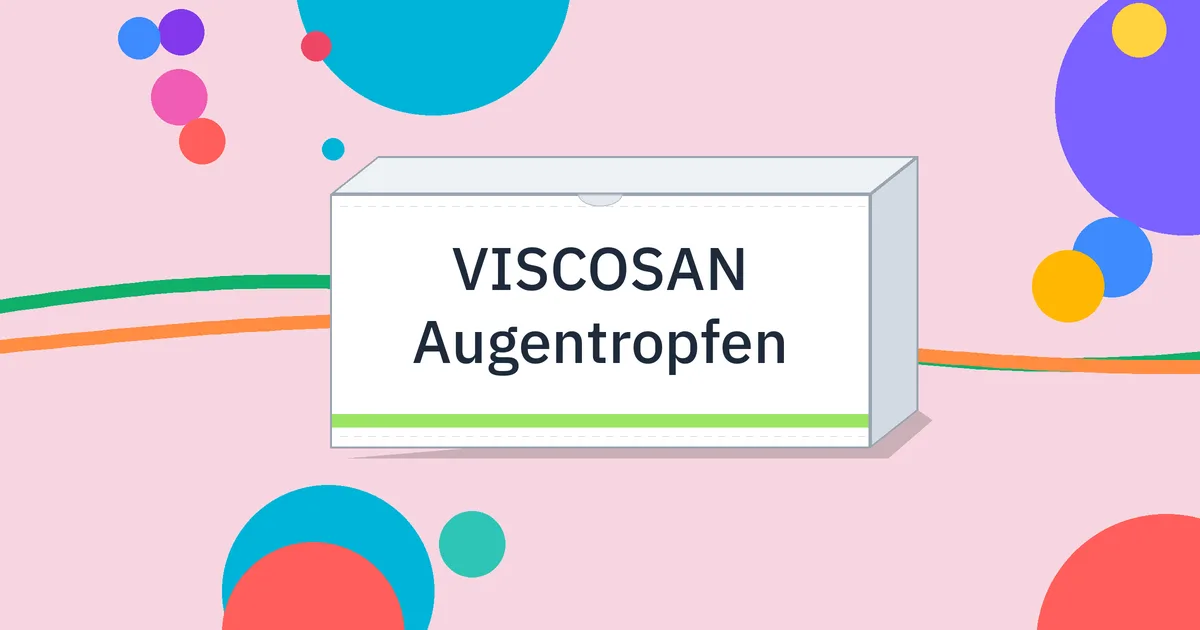 Symbolbild: Packung mit der Aufschrift VISCOSAN Augentropfen (PZN 16776866) – Verfügbarkeit und Bezug in Apotheken in Frankfurt am Main