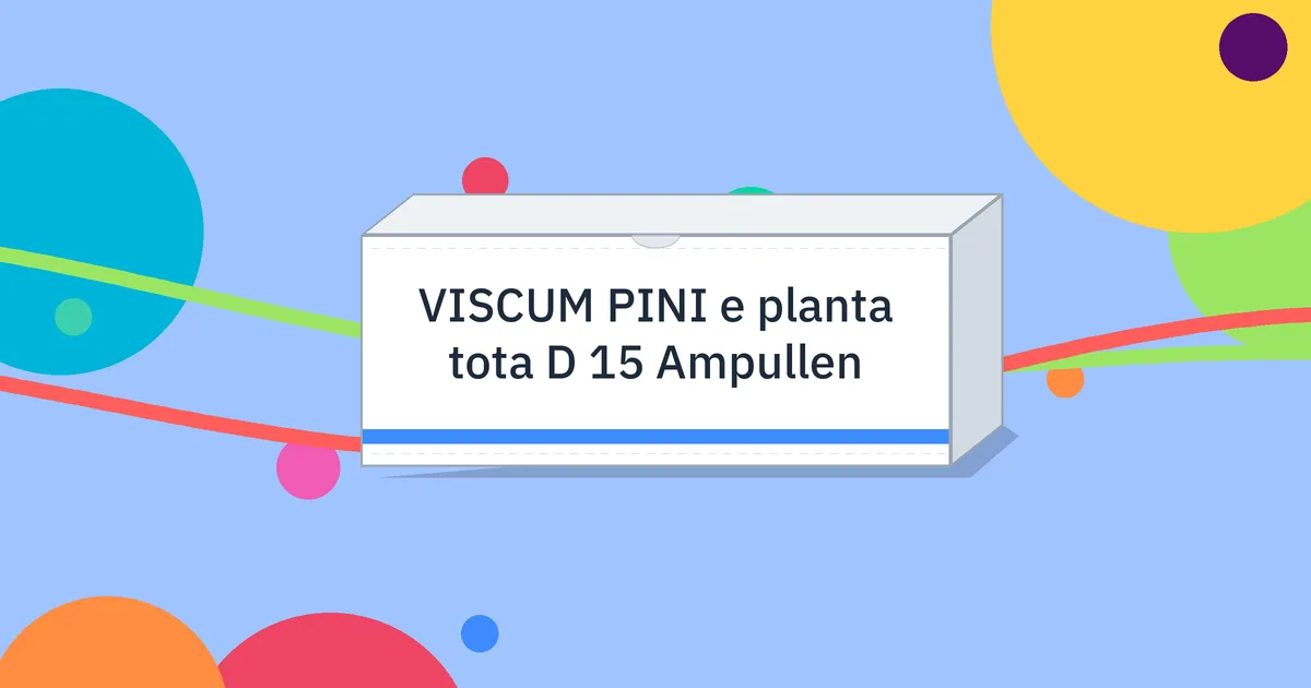 Symbolbild: Packung mit der Aufschrift VISCUM PINI e planta tota D 15 Ampullen (PZN 03358647) – Verfügbarkeit und Bezug in Apotheken in Frankfurt am Main
