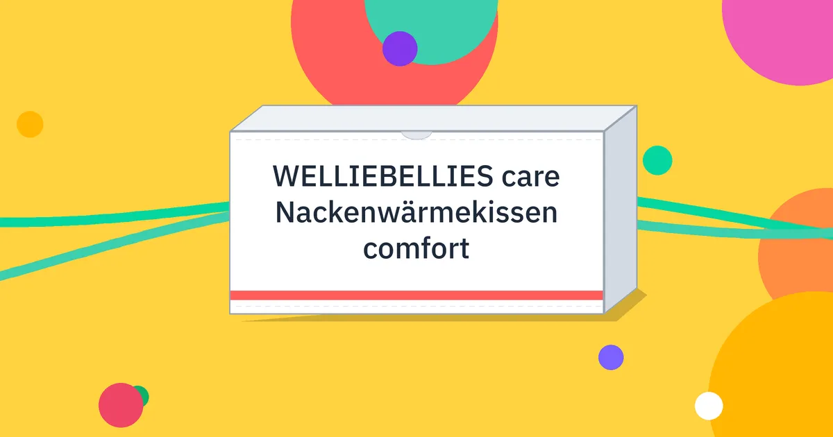 Symbolbild: Packung mit der Aufschrift WELLIEBELLIES care Nackenwärmekissen comfort (PZN 11153273) – Verfügbarkeit und Bezug in Apotheken in Frankfurt am Main