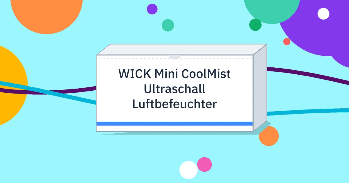 Symbolbild: Packung mit der Aufschrift WICK Mini CoolMist Ultraschall Luftbefeuchter (PZN 12359893) – Verfügbarkeit und Bezug in Apotheken in Frankfurt am Main