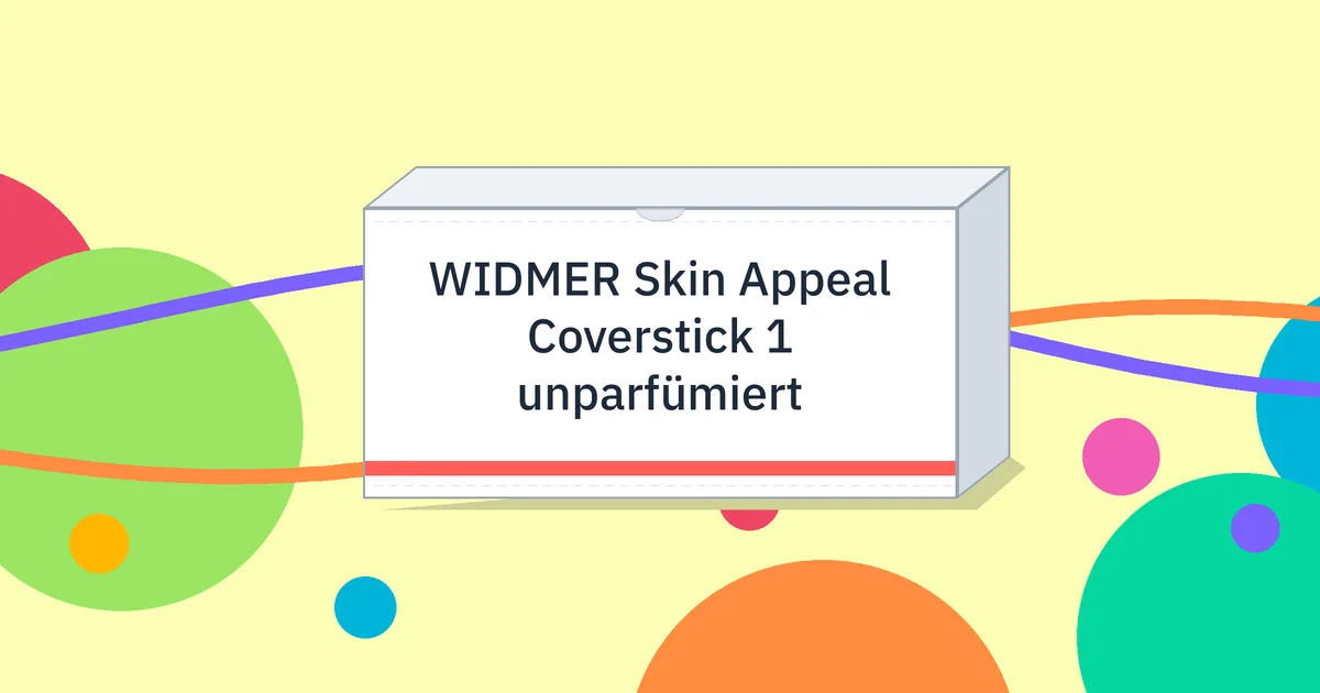 Symbolbild: Packung mit der Aufschrift WIDMER Skin Appeal Coverstick 1 unparfümiert (PZN 09921859) – Verfügbarkeit und Bezug in Apotheken in Frankfurt am Main