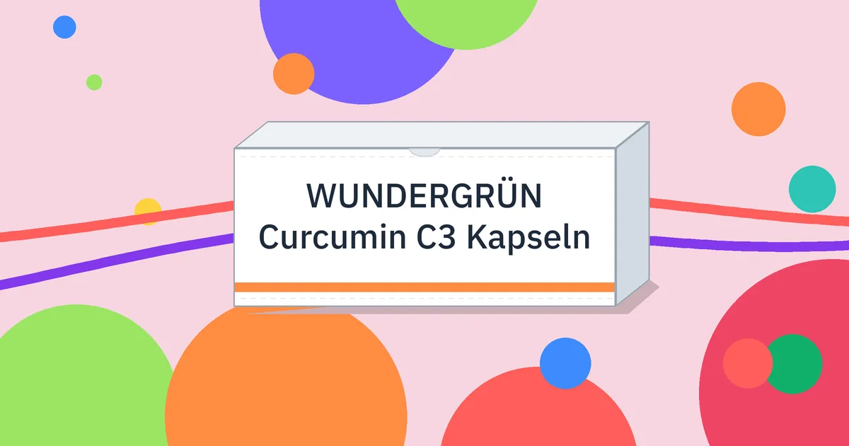 Symbolbild: Packung mit der Aufschrift WUNDERGRÜN Curcumin C3 Kapseln (PZN 18391432) – Verfügbarkeit und Bezug in Apotheken in Frankfurt am Main