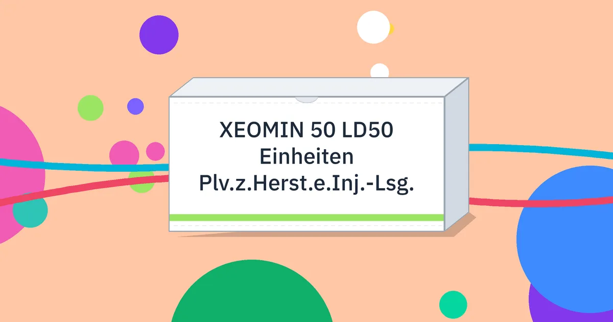 Symbolbild: Packung mit der Aufschrift XEOMIN 50 LD50 Einheiten Plv.z.Herst.e.Inj.-Lsg. (PZN 10283594) – Verfügbarkeit und Bezug in Apotheken in Frankfurt am Main