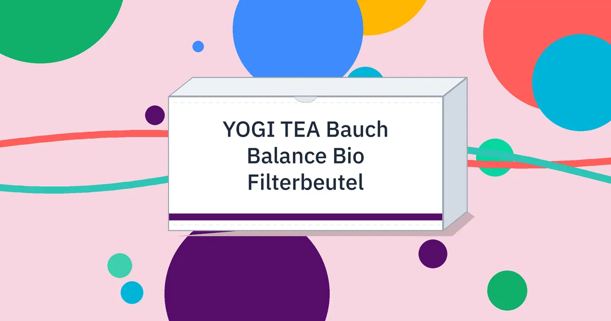 Symbolbild: Packung mit der Aufschrift YOGI TEA Bauch Balance Bio Filterbeutel (PZN 19398991) – Verfügbarkeit und Bezug in Apotheken in Frankfurt am Main