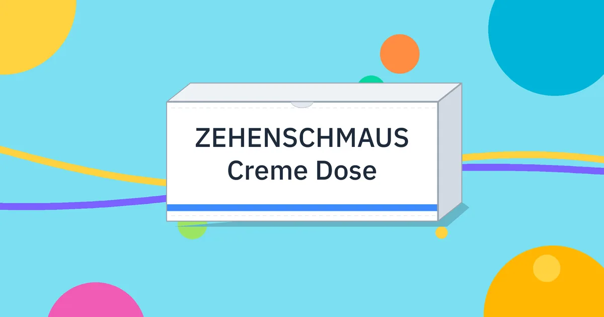 Symbolbild: Packung mit der Aufschrift ZEHENSCHMAUS Creme Dose (PZN 17514298) – Verfügbarkeit und Bezug in Apotheken in Frankfurt am Main
