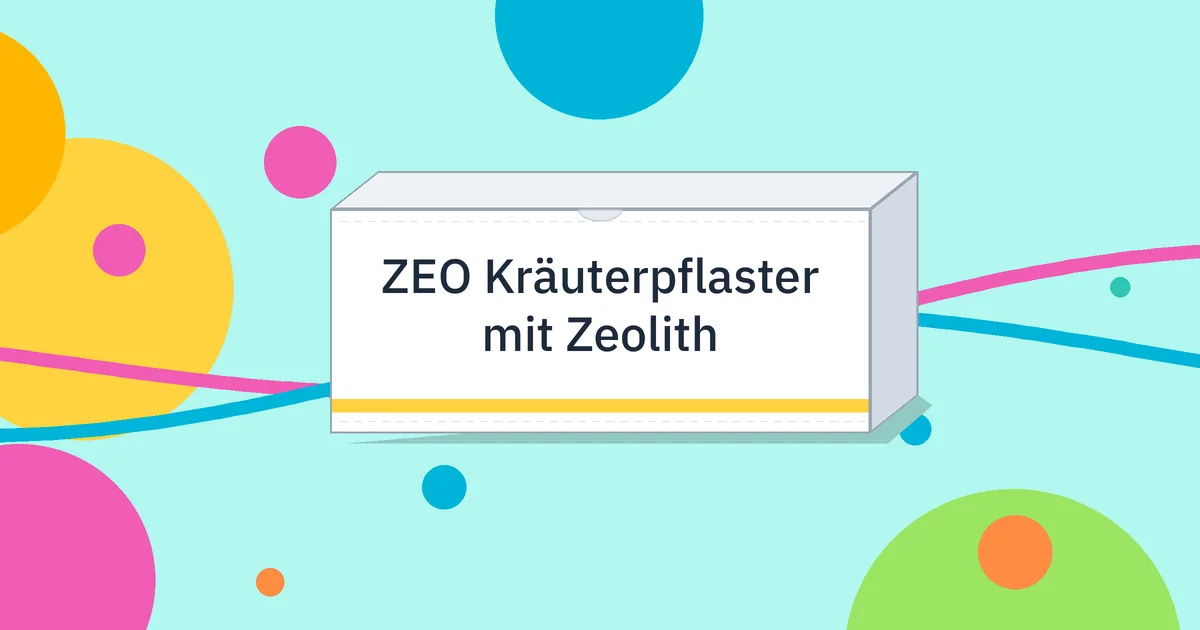 Symbolbild: Packung mit der Aufschrift ZEO Kräuterpflaster mit Zeolith (PZN 18074795) – Verfügbarkeit und Bezug in Apotheken in Frankfurt am Main