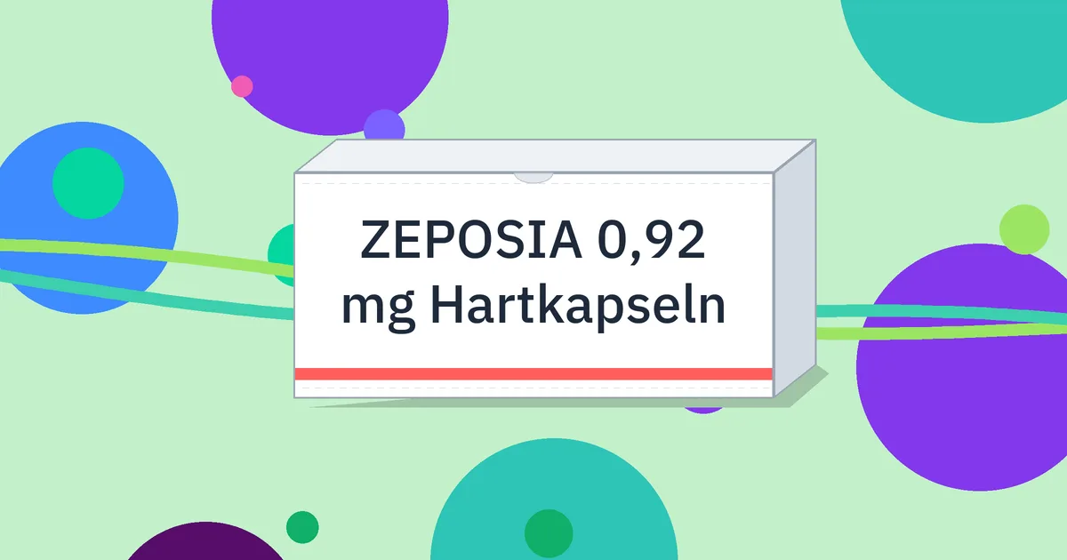 Symbolbild: Packung mit der Aufschrift ZEPOSIA 0,92 mg Hartkapseln (PZN 17881536) – Verfügbarkeit und Bezug in Apotheken in Frankfurt am Main