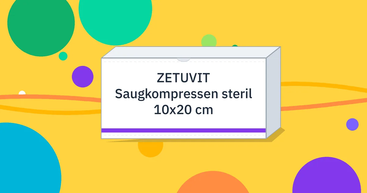 Symbolbild: Packung mit der Aufschrift ZETUVIT Saugkompressen steril 10x20 cm (PZN 15824764) – Verfügbarkeit und Bezug in Apotheken in Frankfurt am Main