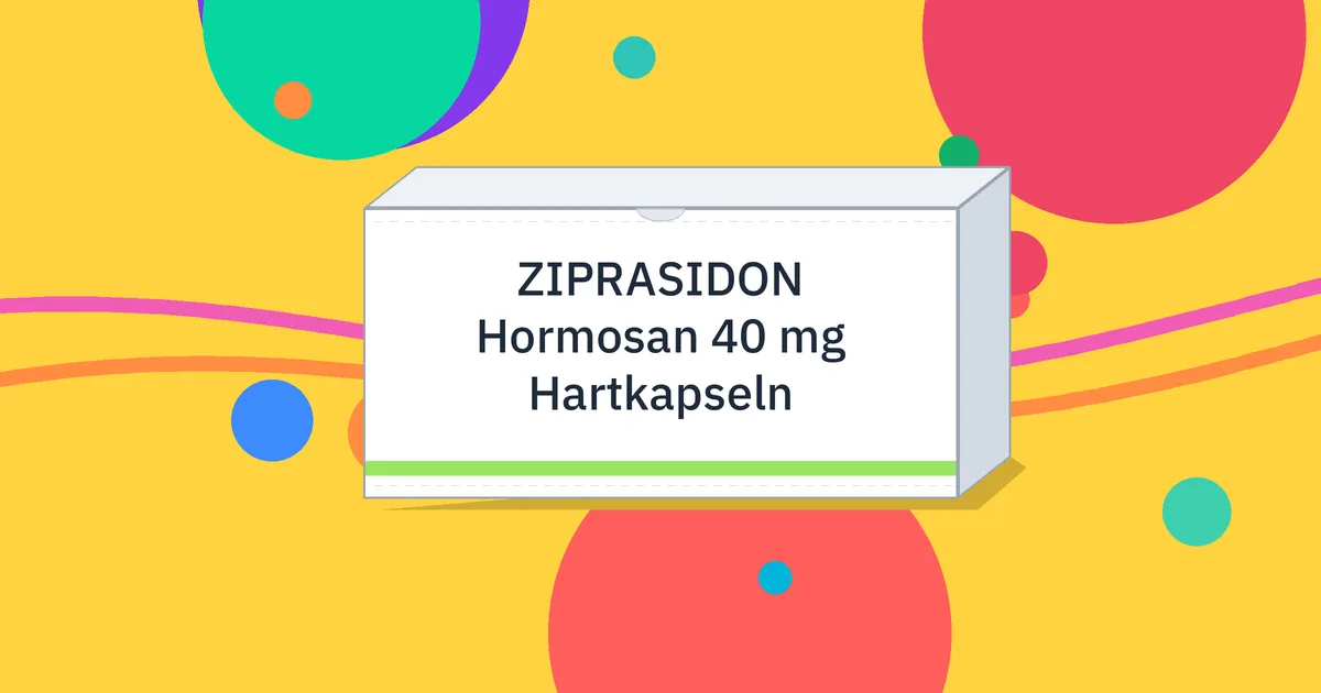 Symbolbild: Packung mit der Aufschrift ZIPRASIDON Hormosan 40 mg Hartkapseln (PZN 01154567) – Verfügbarkeit und Bezug in Apotheken in Frankfurt am Main