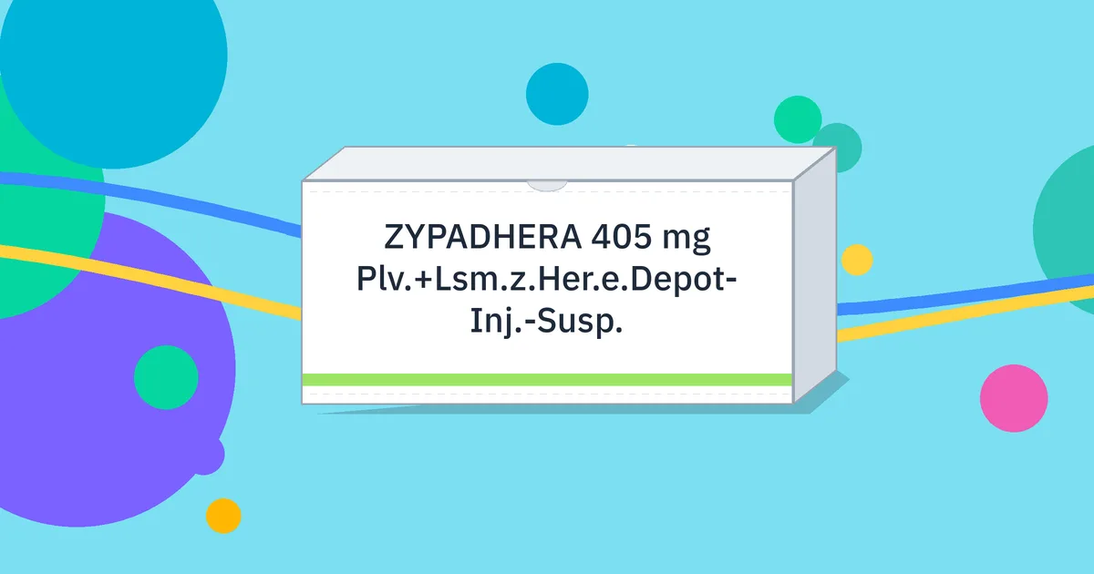 Symbolbild: Packung mit der Aufschrift ZYPADHERA 405 mg Plv.+Lsm.z.Her.e.Depot-Inj.-Susp. (PZN 18204051) – Verfügbarkeit und Bezug in Apotheken in Frankfurt am Main