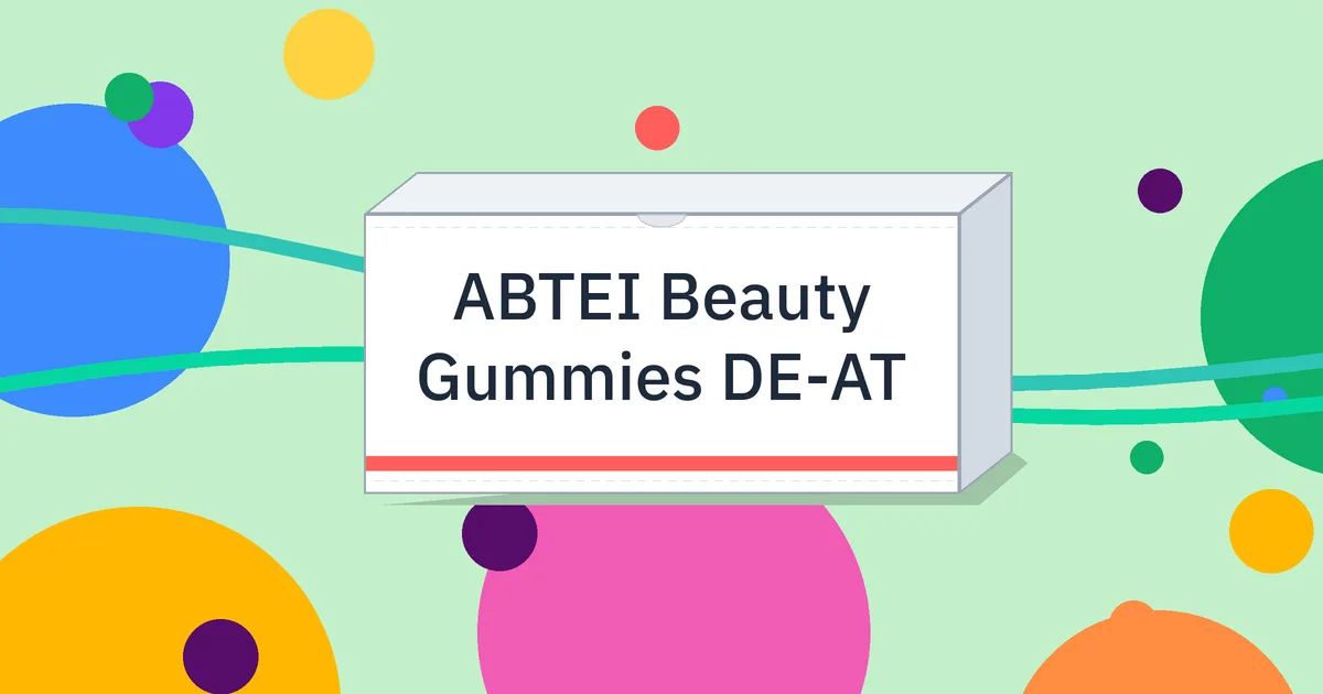 Symbolbild: Packung mit der Aufschrift ABTEI Beauty Gummies DE-AT (PZN 20027998) – Verfügbarkeit und Bezug in Apotheken in Frankfurt am Main