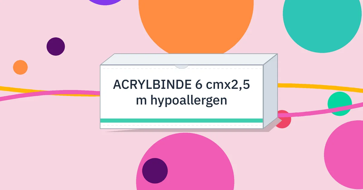 Symbolbild: Packung mit der Aufschrift ACRYLBINDE 6 cmx2,5 m hypoallergen (PZN 04793345) – Verfügbarkeit und Bezug in Apotheken in Frankfurt am Main
