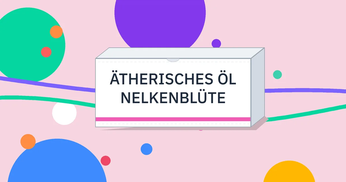 Symbolbild: Packung mit der Aufschrift ÄTHERISCHES ÖL NELKENBLÜTE (PZN 01236845) – Verfügbarkeit und Bezug in Apotheken in Frankfurt am Main