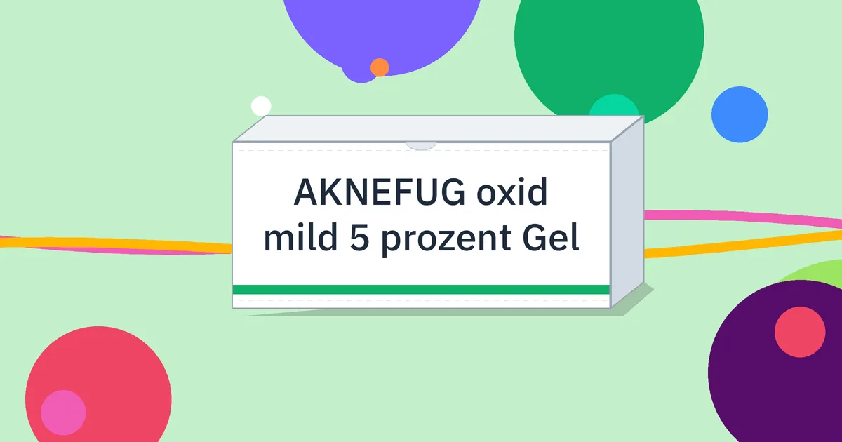 Symbolbild: Packung mit der Aufschrift AKNEFUG oxid mild 5 prozent Gel (PZN 04927751) – Verfügbarkeit und Bezug in Apotheken in Frankfurt am Main