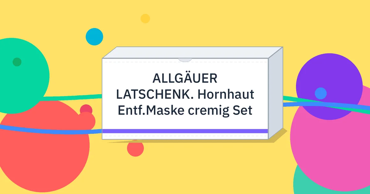 Symbolbild: Packung mit der Aufschrift ALLGÄUER LATSCHENK. Hornhaut Entf.Maske cremig Set (PZN 20340235) – Verfügbarkeit und Bezug in Apotheken in Frankfurt am Main