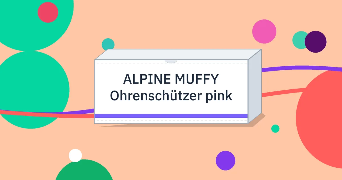 Symbolbild: Packung mit der Aufschrift ALPINE MUFFY Ohrenschützer pink (PZN 16905884) – Verfügbarkeit und Bezug in Apotheken in Frankfurt am Main