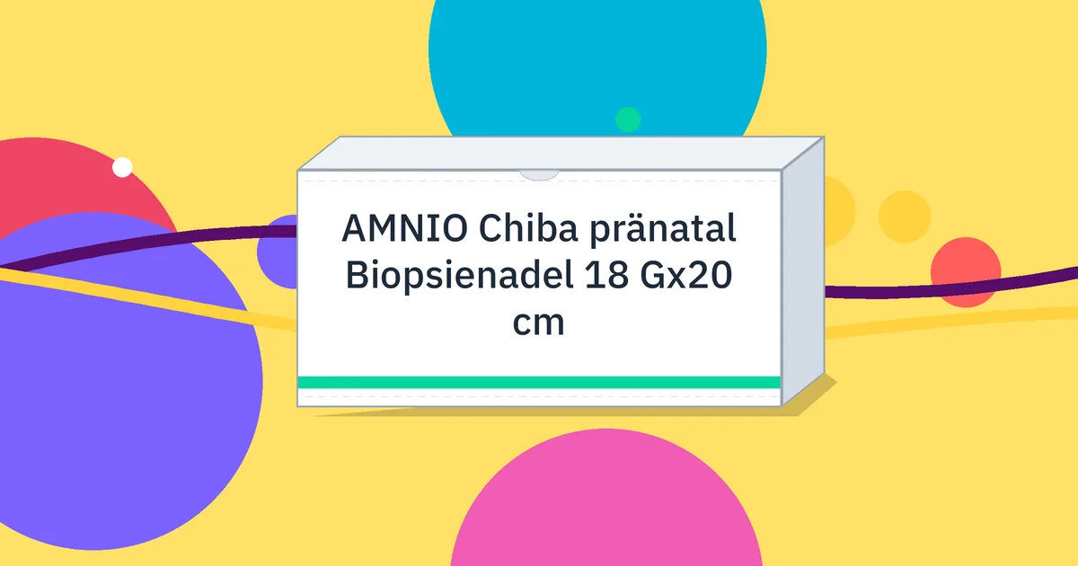 Symbolbild: Packung mit der Aufschrift AMNIO Chiba pränatal Biopsienadel 18 Gx20 cm (PZN 16921297) – Verfügbarkeit und Bezug in Apotheken in Frankfurt am Main