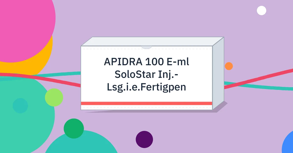 Symbolbild: Packung mit der Aufschrift APIDRA 100 E-ml SoloStar Inj.-Lsg.i.e.Fertigpen (PZN 09303883) – Verfügbarkeit und Bezug in Apotheken in Frankfurt am Main