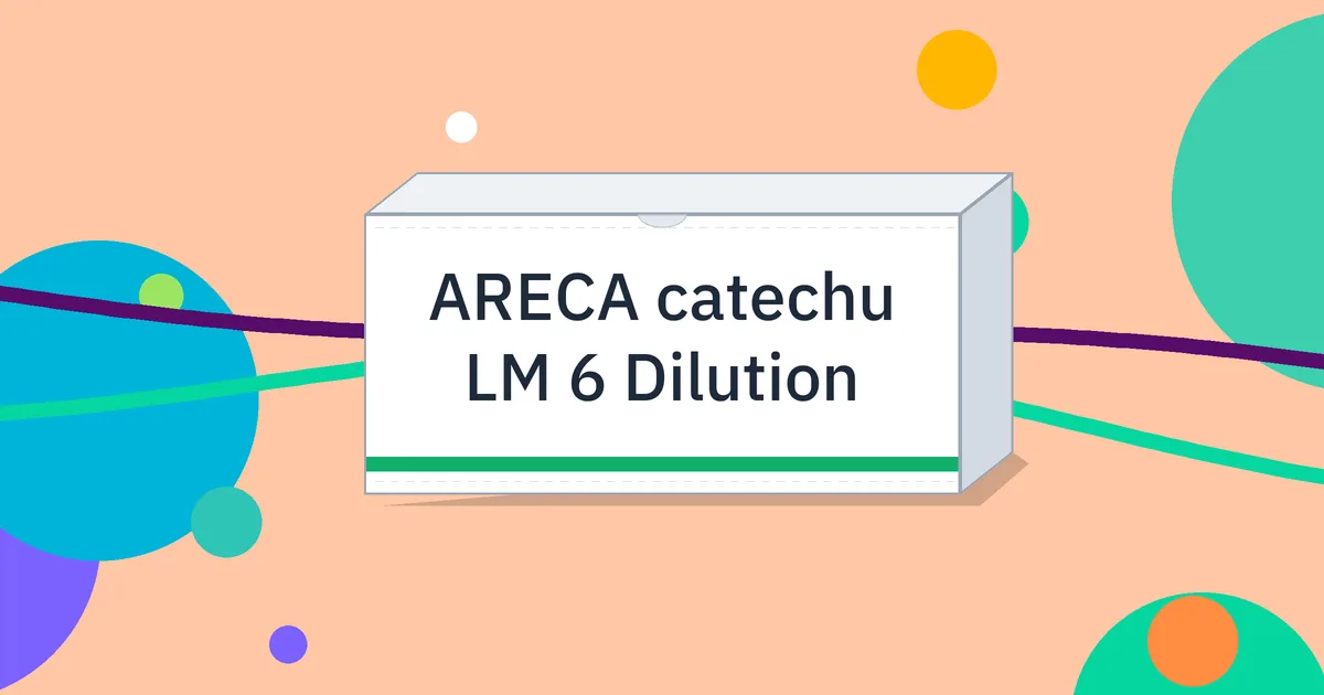Symbolbild: Packung mit der Aufschrift ARECA catechu LM 6 Dilution (PZN 13388336) – Verfügbarkeit und Bezug in Apotheken in Frankfurt am Main