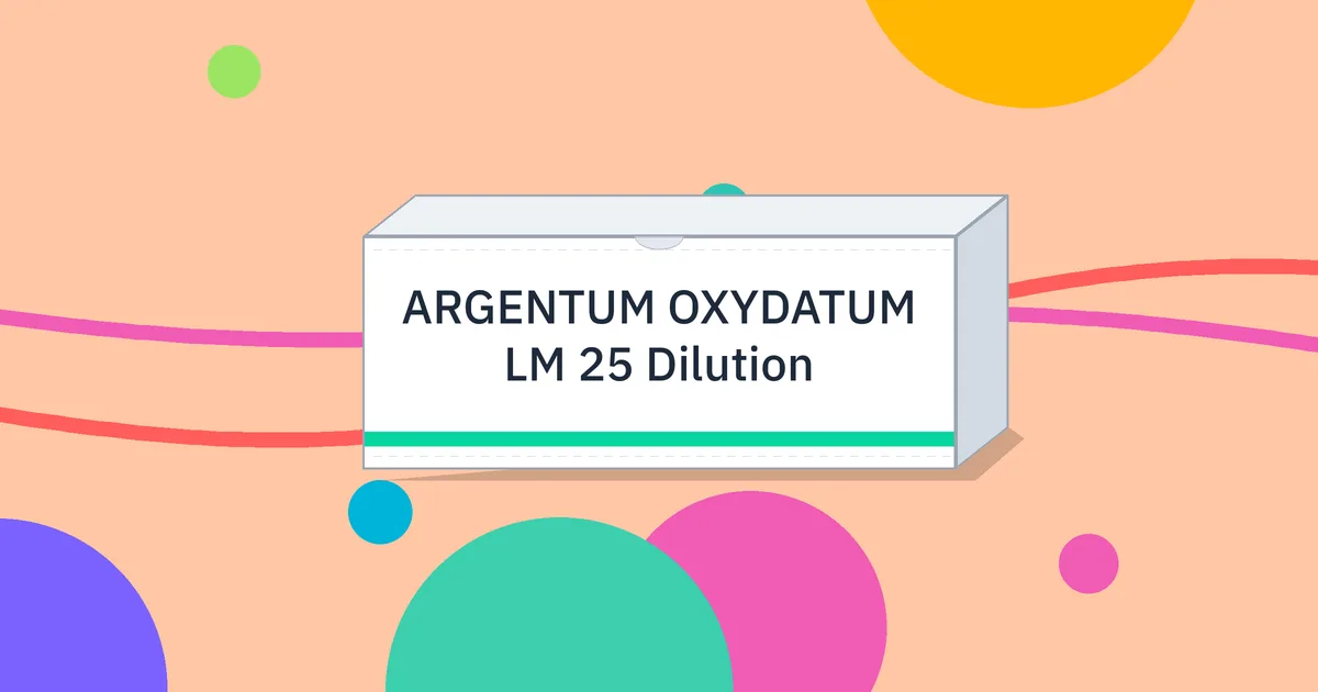 Symbolbild: Packung mit der Aufschrift ARGENTUM OXYDATUM LM 25 Dilution (PZN 12769266) – Verfügbarkeit und Bezug in Apotheken in Frankfurt am Main