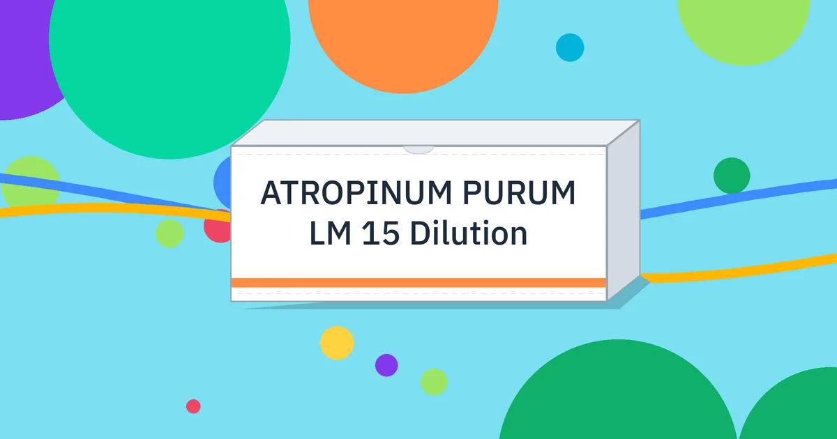 Symbolbild: Packung mit der Aufschrift ATROPINUM PURUM LM 15 Dilution (PZN 12782516) – Verfügbarkeit und Bezug in Apotheken in Frankfurt am Main