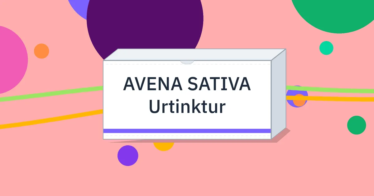 Symbolbild: Packung mit der Aufschrift AVENA SATIVA Urtinktur (PZN 20119884) – Verfügbarkeit und Bezug in Apotheken in Frankfurt am Main