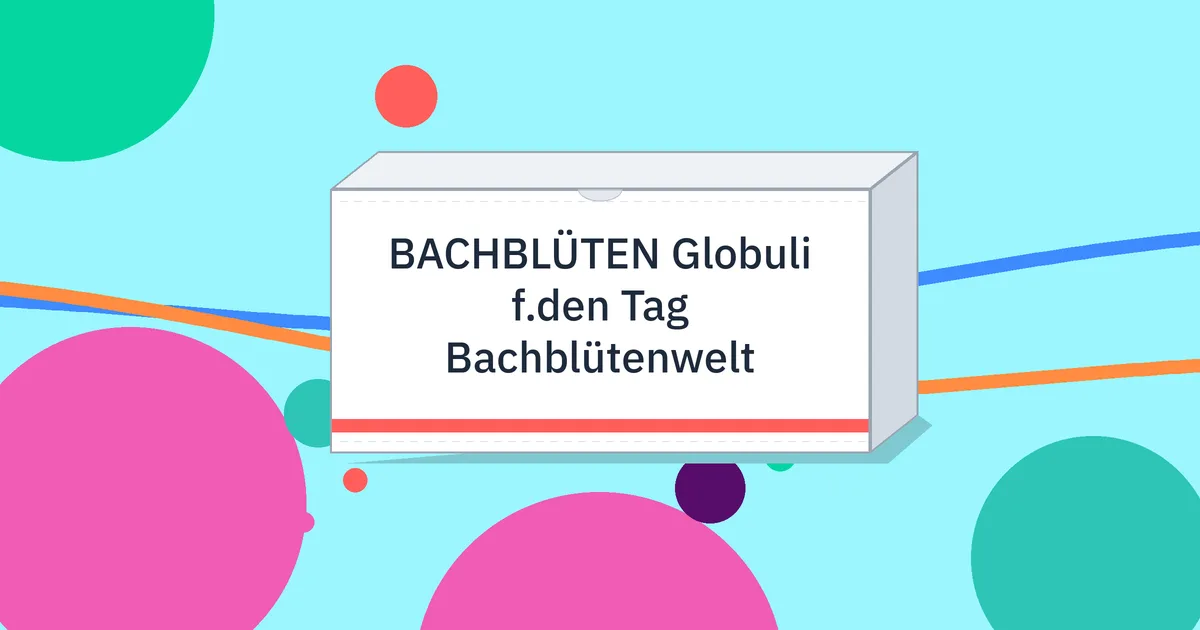 Symbolbild: Packung mit der Aufschrift BACHBLÜTEN Globuli f.den Tag Bachblütenwelt (PZN 17183973) – Verfügbarkeit und Bezug in Apotheken in Frankfurt am Main