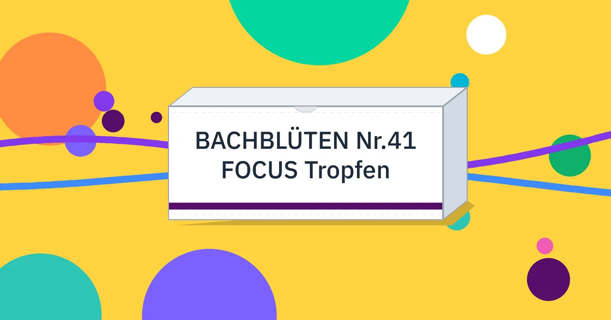 Symbolbild: Packung mit der Aufschrift BACHBLÜTEN Nr.41 FOCUS Tropfen (PZN 19850161) – Verfügbarkeit und Bezug in Apotheken in Frankfurt am Main