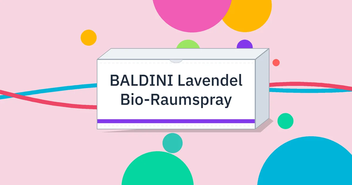 Symbolbild: Packung mit der Aufschrift BALDINI Lavendel Bio-Raumspray (PZN 13416363) – Verfügbarkeit und Bezug in Apotheken in Frankfurt am Main