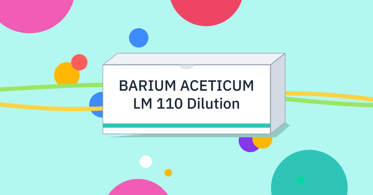 Symbolbild: Packung mit der Aufschrift BARIUM ACETICUM LM 110 Dilution (PZN 12788826) – Verfügbarkeit und Bezug in Apotheken in Frankfurt am Main