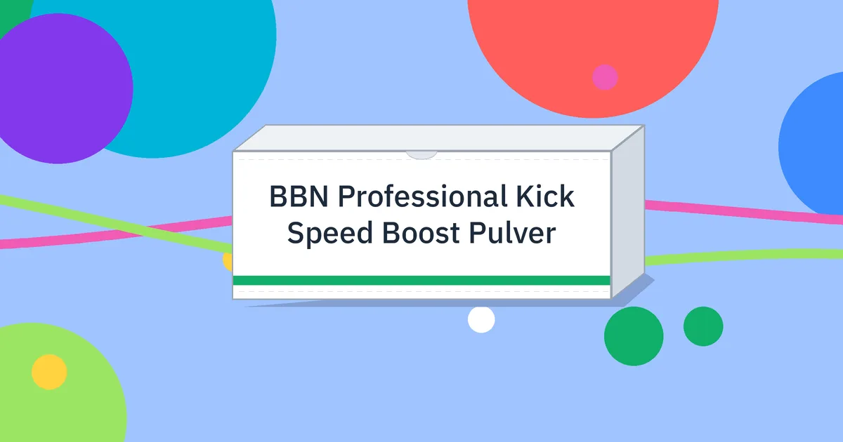 Symbolbild: Packung mit der Aufschrift BBN Professional Kick Speed Boost Pulver (PZN 18197925) – Verfügbarkeit und Bezug in Apotheken in Frankfurt am Main