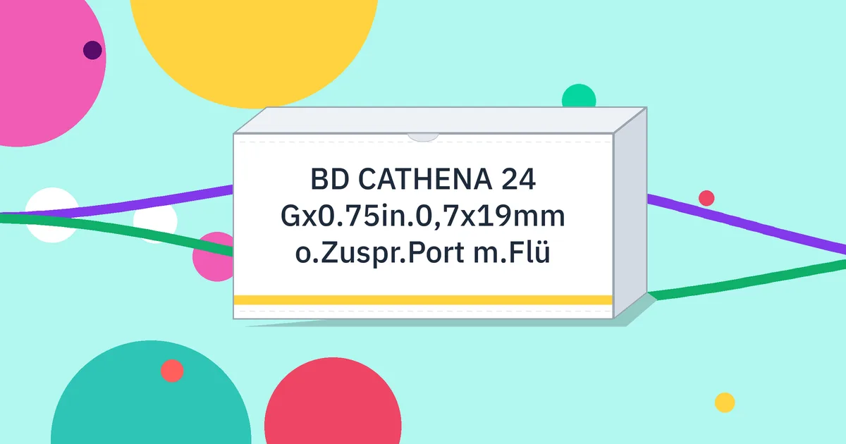 Symbolbild: Packung mit der Aufschrift BD CATHENA 24 Gx0.75in.0,7x19mm o.Zuspr.Port m.Flü (PZN 16910750) – Verfügbarkeit und Bezug in Apotheken in Frankfurt am Main