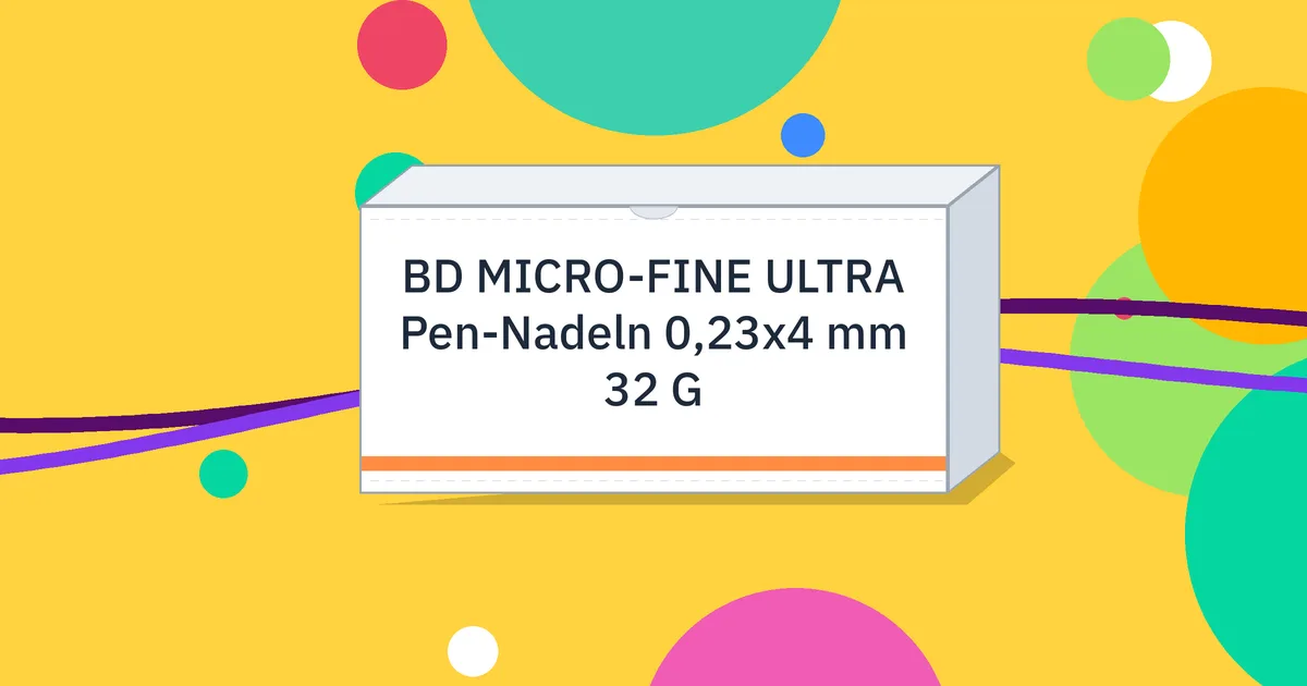 Symbolbild: Packung mit der Aufschrift BD MICRO-FINE ULTRA Pen-Nadeln 0,23x4 mm 32 G (PZN 10532318) – Verfügbarkeit und Bezug in Apotheken in Frankfurt am Main