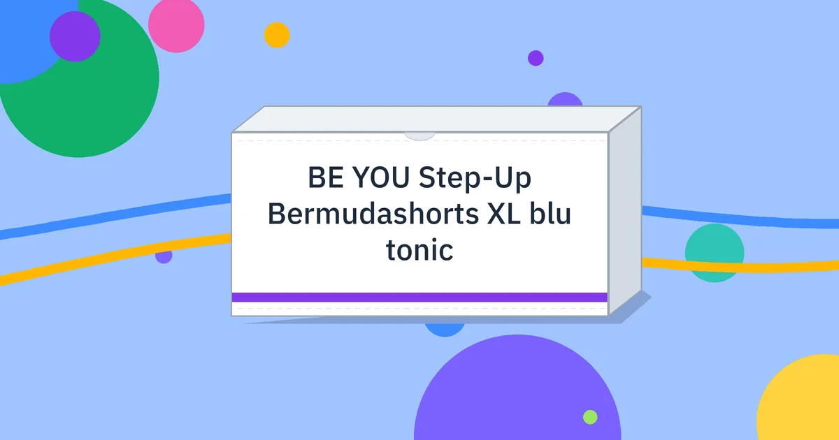 Symbolbild: Packung mit der Aufschrift BE YOU Step-Up Bermudashorts XL blu tonic (PZN 20720363) – Verfügbarkeit und Bezug in Apotheken in Frankfurt am Main
