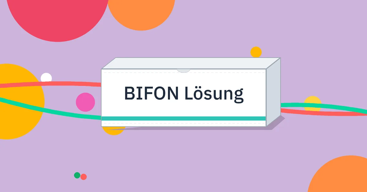 Symbolbild: Packung mit der Aufschrift BIFON Lösung (PZN 08931258) – Verfügbarkeit und Bezug in Apotheken in Frankfurt am Main