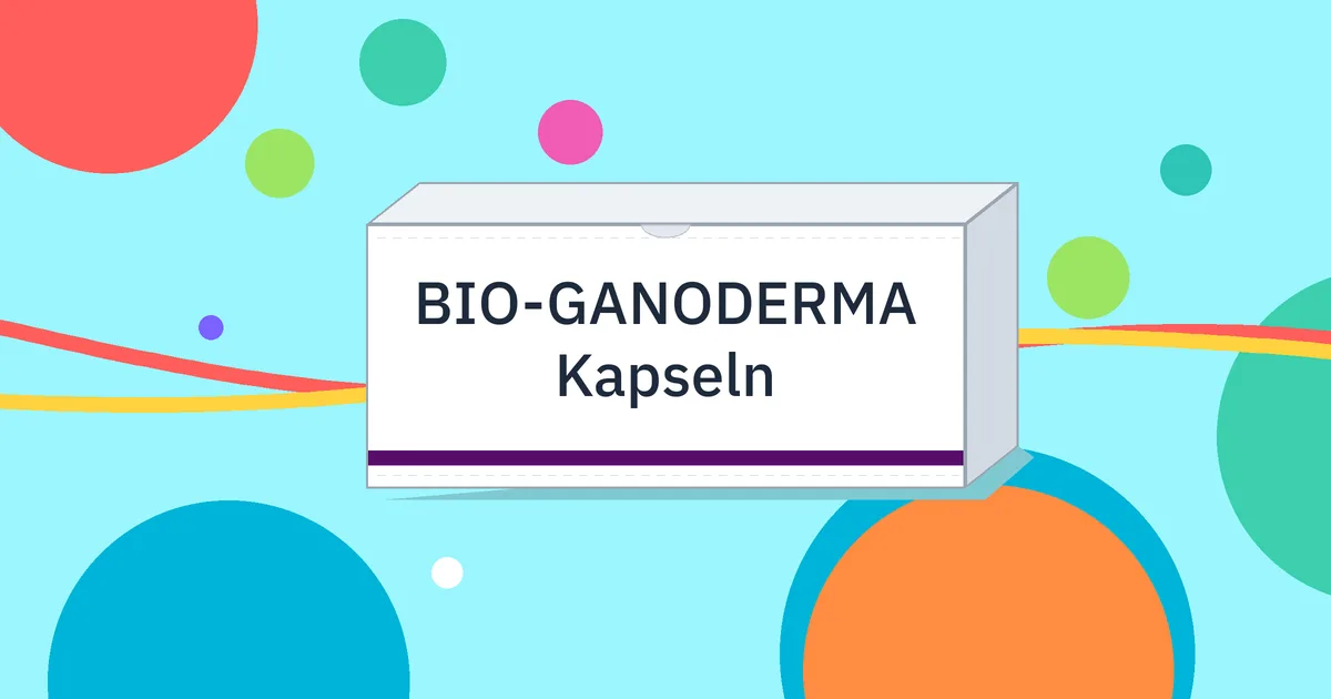 Symbolbild: Packung mit der Aufschrift BIO-GANODERMA Kapseln (PZN 15306466) – Verfügbarkeit und Bezug in Apotheken in Frankfurt am Main