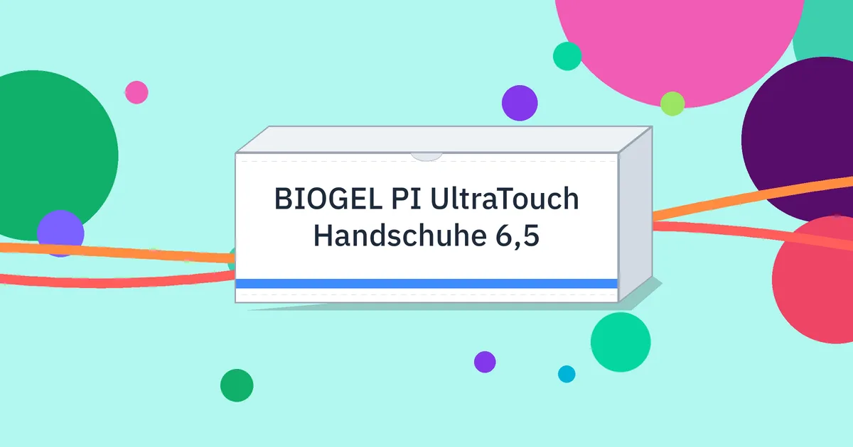 Symbolbild: Packung mit der Aufschrift BIOGEL PI UltraTouch Handschuhe 6,5 (PZN 04702147) – Verfügbarkeit und Bezug in Apotheken in Frankfurt am Main