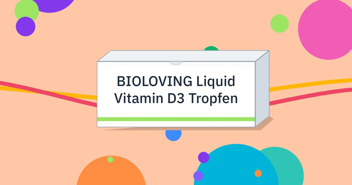 Symbolbild: Packung mit der Aufschrift BIOLOVING Liquid Vitamin D3 Tropfen (PZN 20290974) – Verfügbarkeit und Bezug in Apotheken in Frankfurt am Main