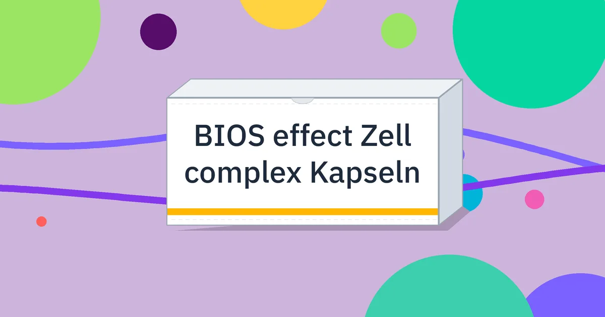 Symbolbild: Packung mit der Aufschrift BIOS effect Zell complex Kapseln (PZN 10276370) – Verfügbarkeit und Bezug in Apotheken in Frankfurt am Main