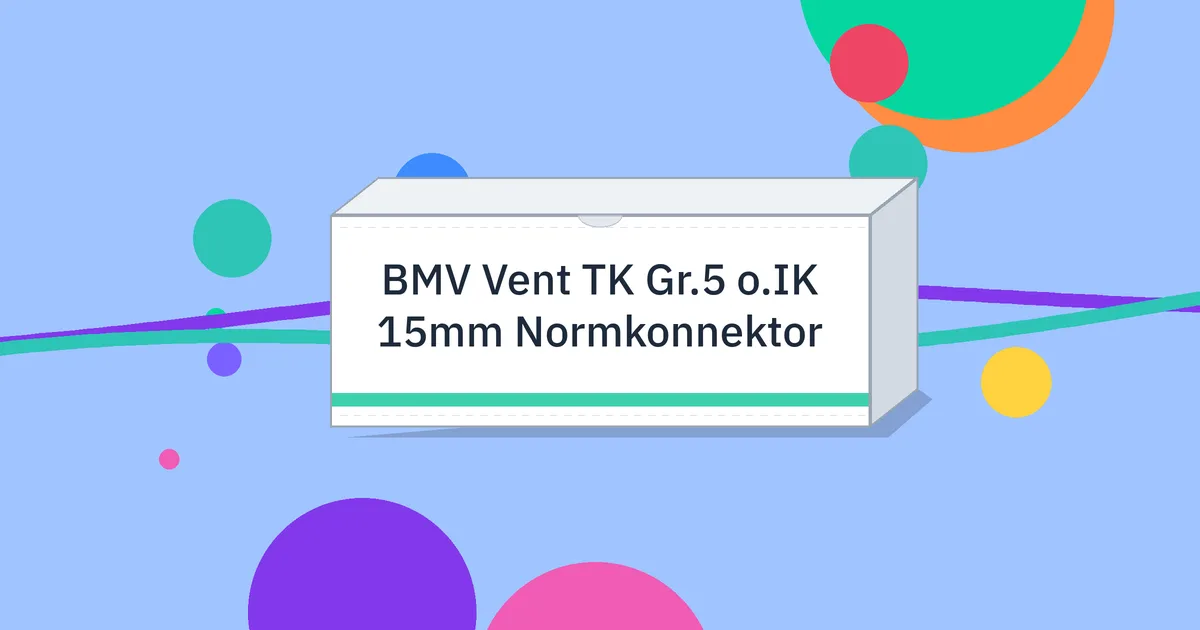 Symbolbild: Packung mit der Aufschrift BMV Vent TK Gr.5 o.IK 15mm Normkonnektor (PZN 18384366) – Verfügbarkeit und Bezug in Apotheken in Frankfurt am Main