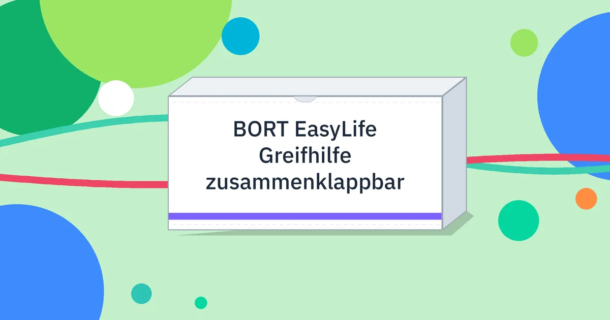 Symbolbild: Packung mit der Aufschrift BORT EasyLife Greifhilfe zusammenklappbar (PZN 00945700) – Verfügbarkeit und Bezug in Apotheken in Frankfurt am Main
