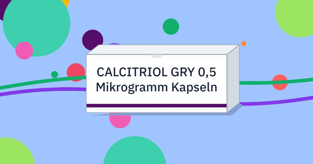 Symbolbild: Packung mit der Aufschrift CALCITRIOL GRY 0,5 Mikrogramm Kapseln (PZN 06706505) – Verfügbarkeit und Bezug in Apotheken in Frankfurt am Main