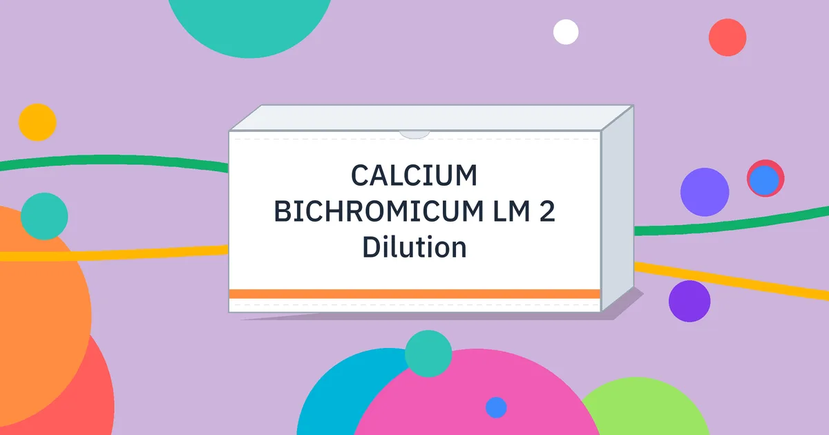 Symbolbild: Packung mit der Aufschrift CALCIUM BICHROMICUM LM 2 Dilution (PZN 13407111) – Verfügbarkeit und Bezug in Apotheken in Frankfurt am Main