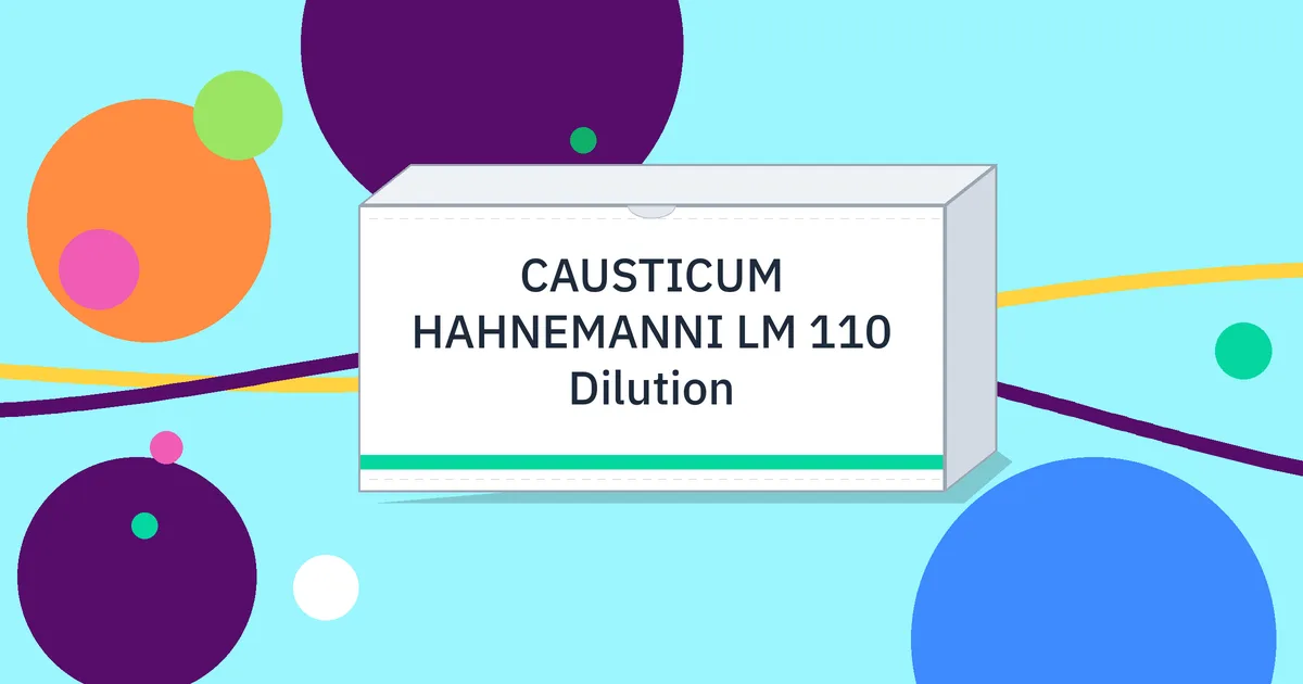 Symbolbild: Packung mit der Aufschrift CAUSTICUM HAHNEMANNI LM 110 Dilution (PZN 12811904) – Verfügbarkeit und Bezug in Apotheken in Frankfurt am Main